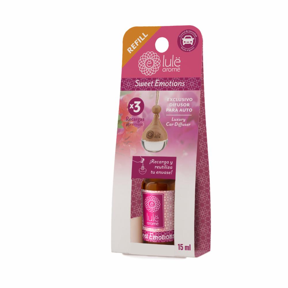 Difusor Ambiental Para Auto Recarga Fragancia Sweet Emotions LULË AROMË ...