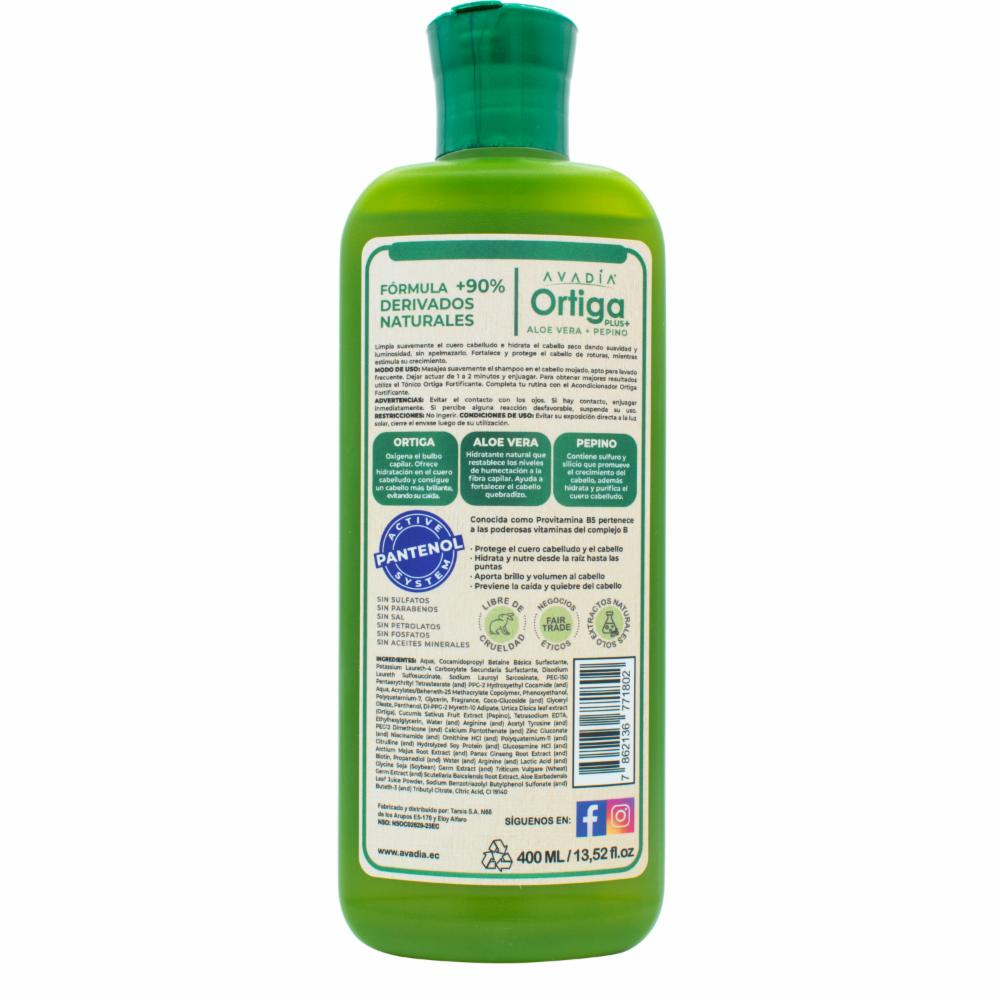 Shampoo Para Cabello Ortiga Plus Anticaída Hidratante Aloe Vera Y ...