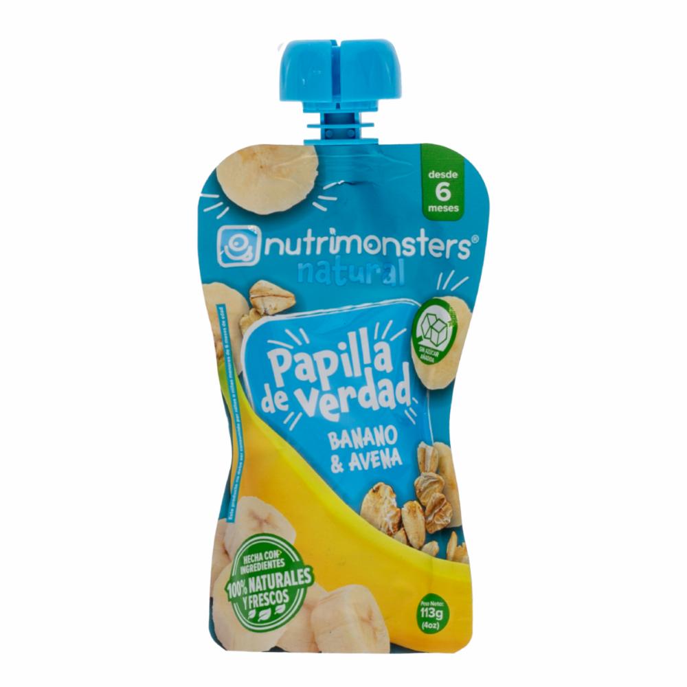 Compota Pouch Banano Y Avena NUTRIMONSTER 113 G - Supermaxi