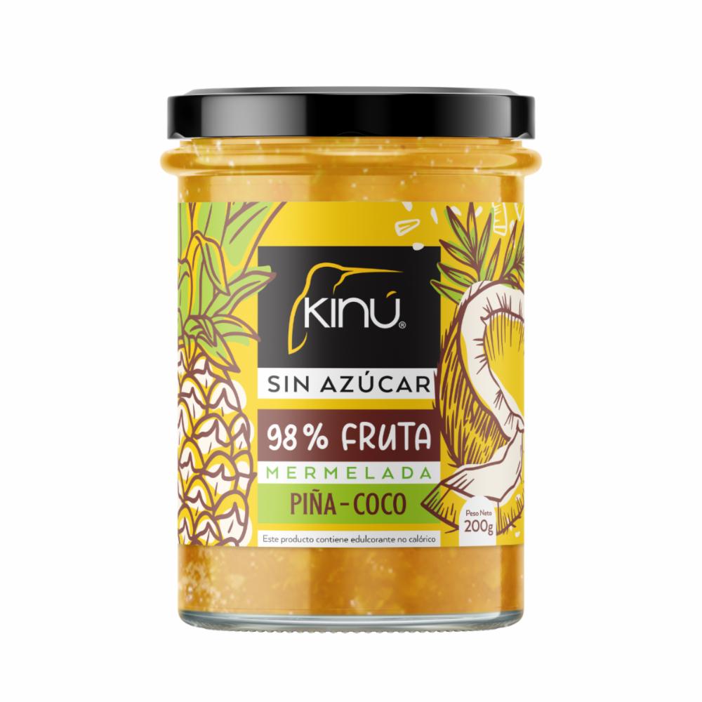 Mermelada Sin Azúcar Piña-Coco 98% Fruta KINU 200 G - Supermaxi