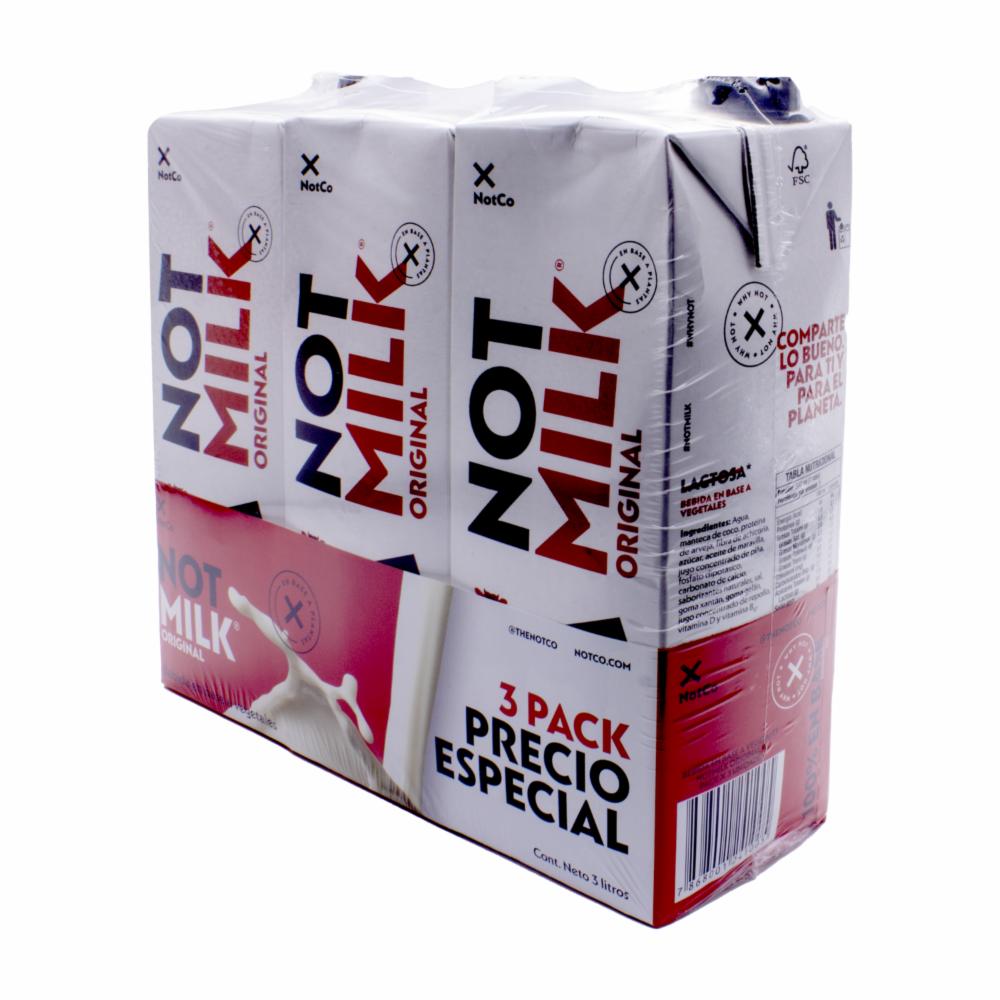 Bebida Láctea De Vegetales Original NOT MILK 3 X 1 000 ml - Supermaxi