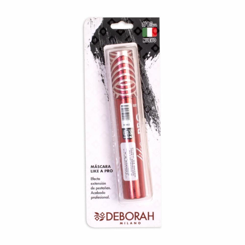 Máscara De Pestañas Like A Pro Negro DEBORAH 12 Ml - Supermaxi
