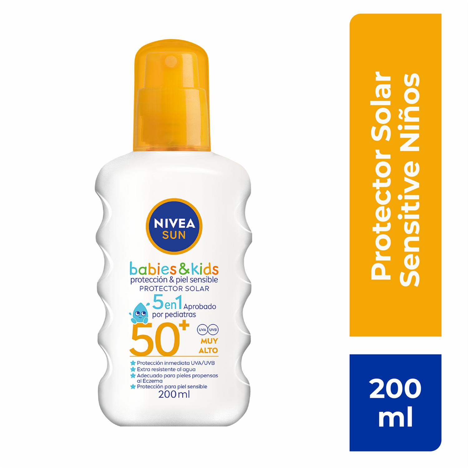 Protector Solar Infantil Babies & Kids Sensitive Spf +50 NIVEA 200 Ml ...