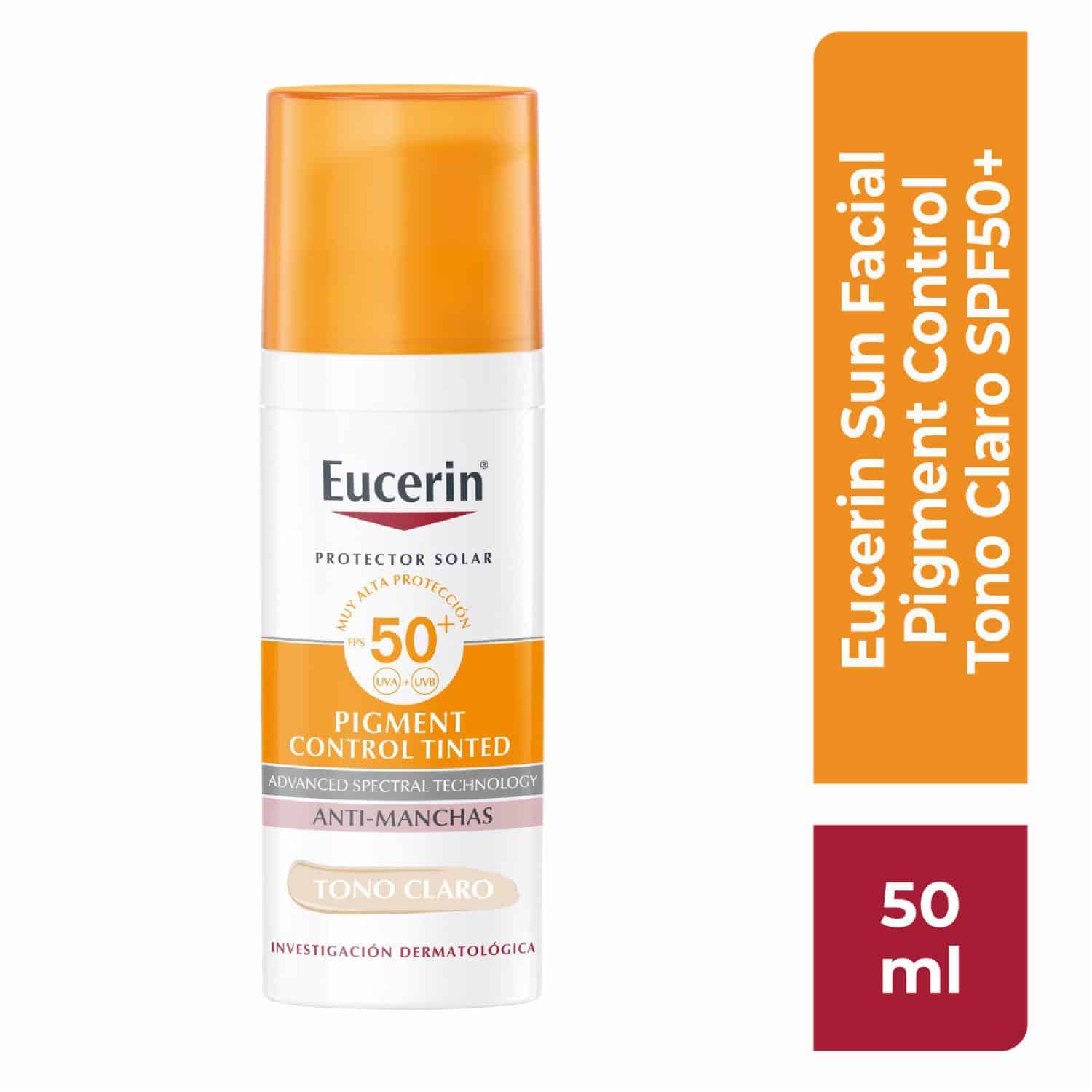 Protector Solar Facial Control Pigment Tono Claro Spf 50 EUCERIN 50 Ml ...