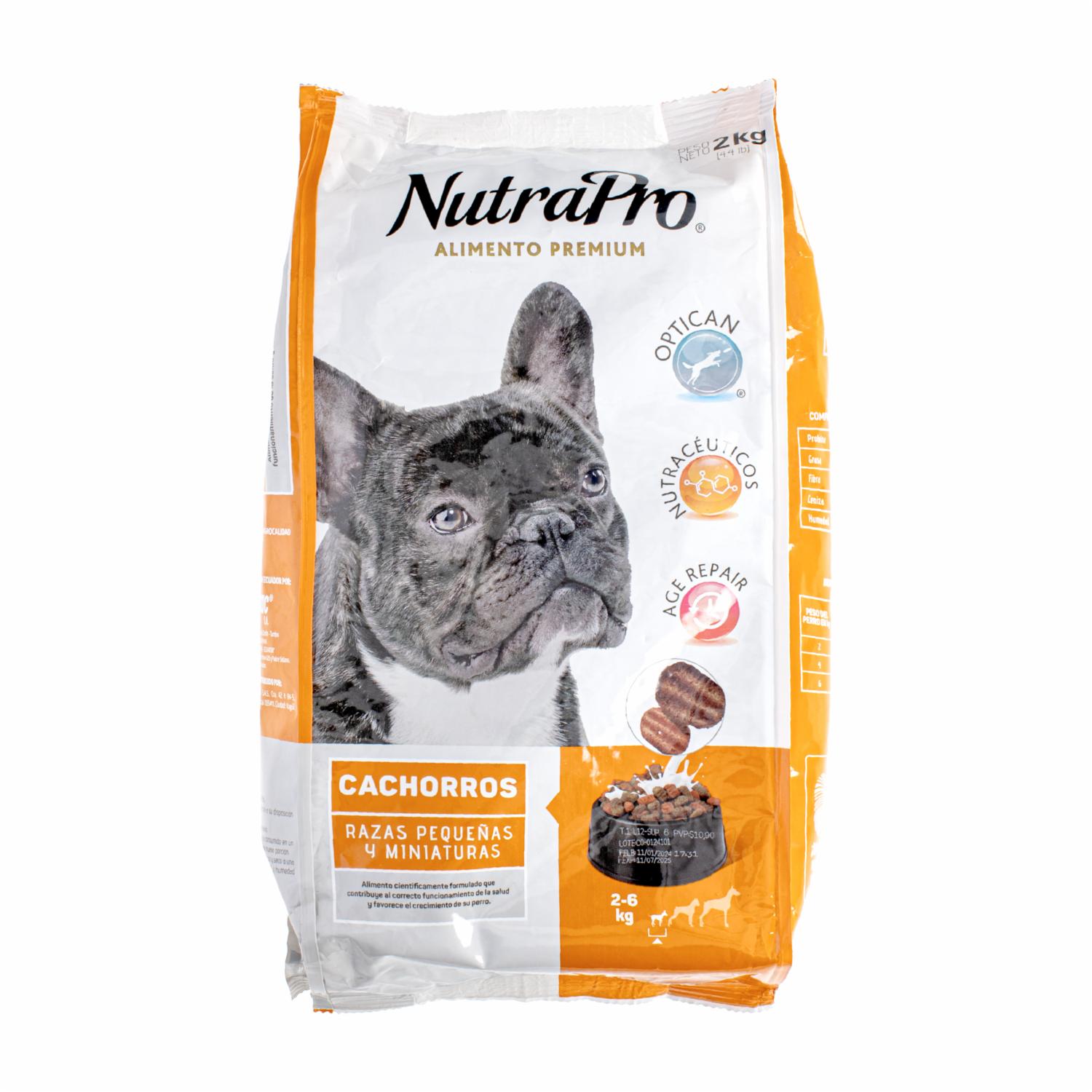 Alimento Para Perros Cachorros Raza Pequeña Y Mediana NUTRAPRO 2 Kg ...