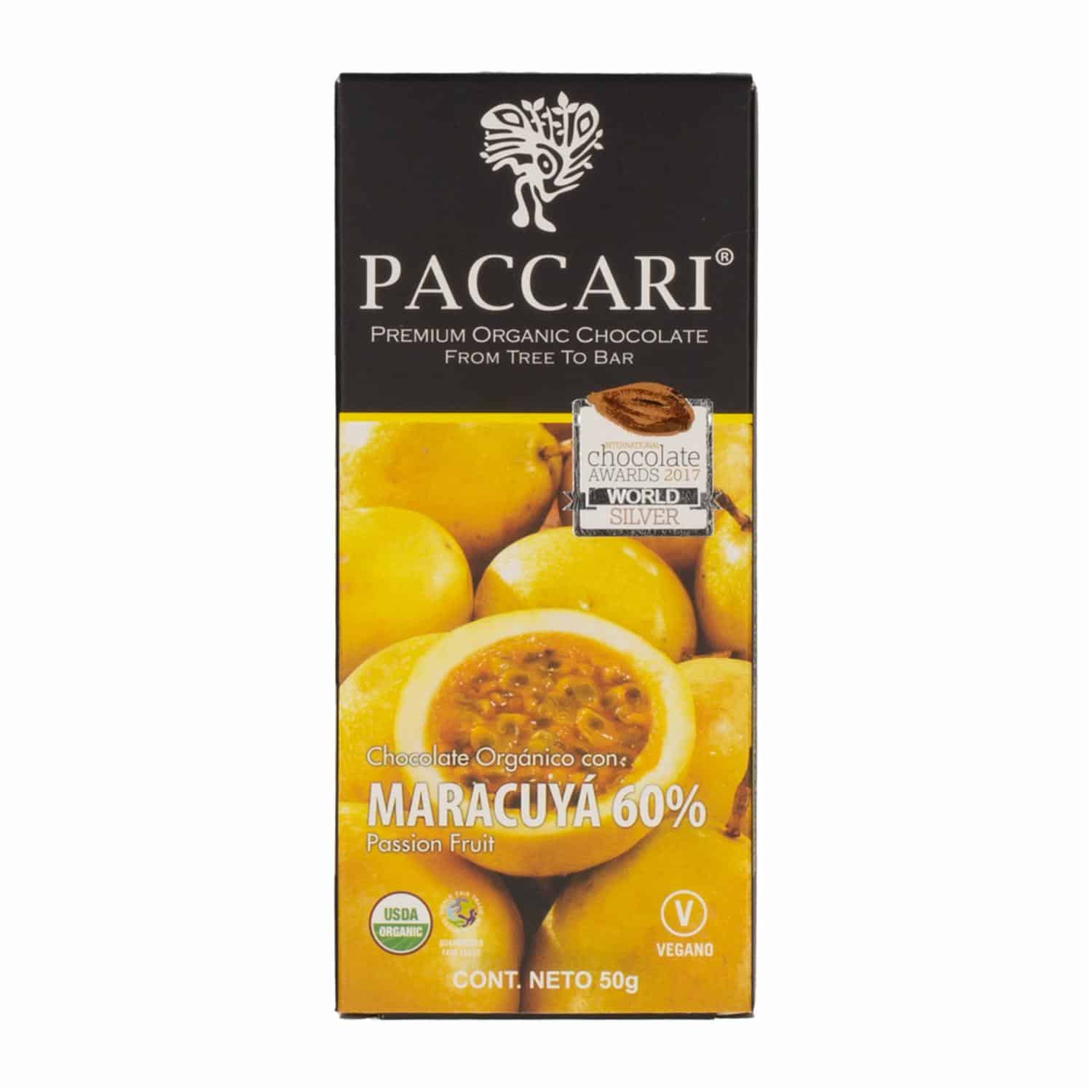 Chocolate Orgánico Maracuyá PACCARI 50 G - Supermaxi