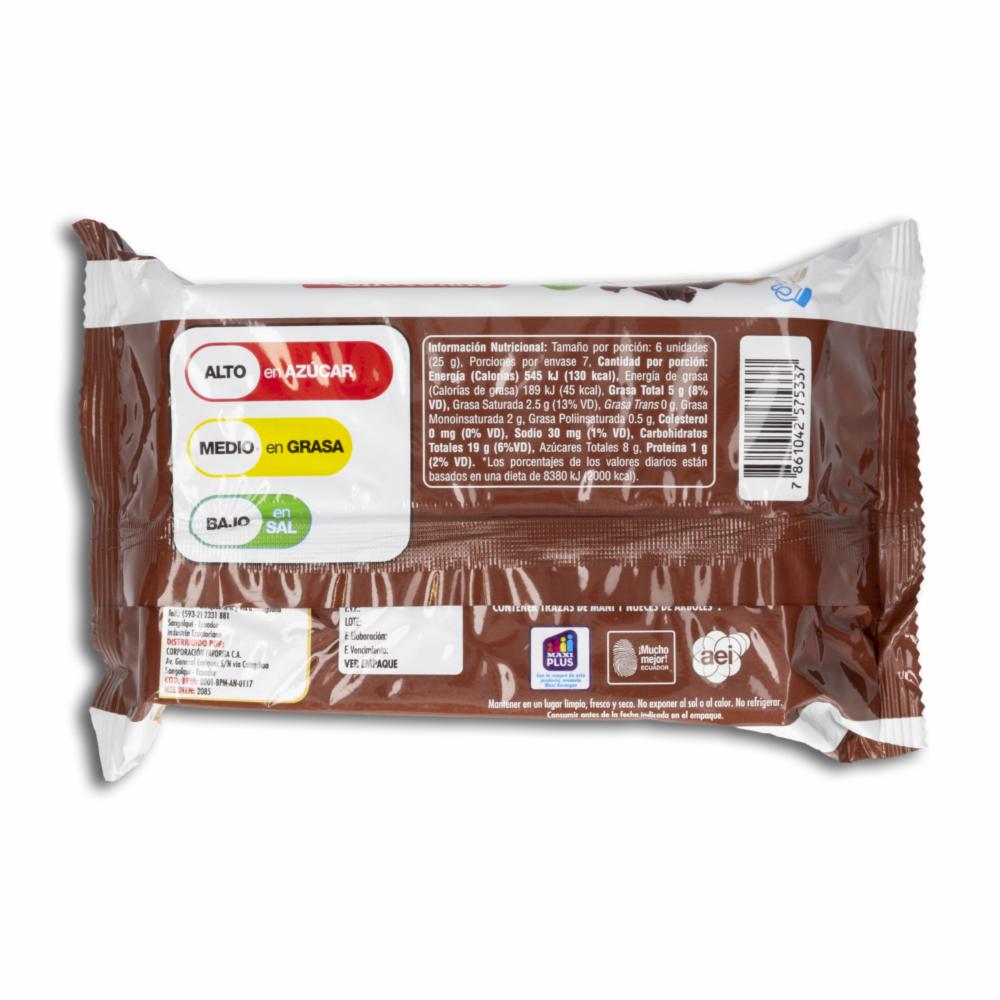 Galletas Waffer Rellenas Con Crema Sabor A Chocolate SUPERMAXI 175 G ...