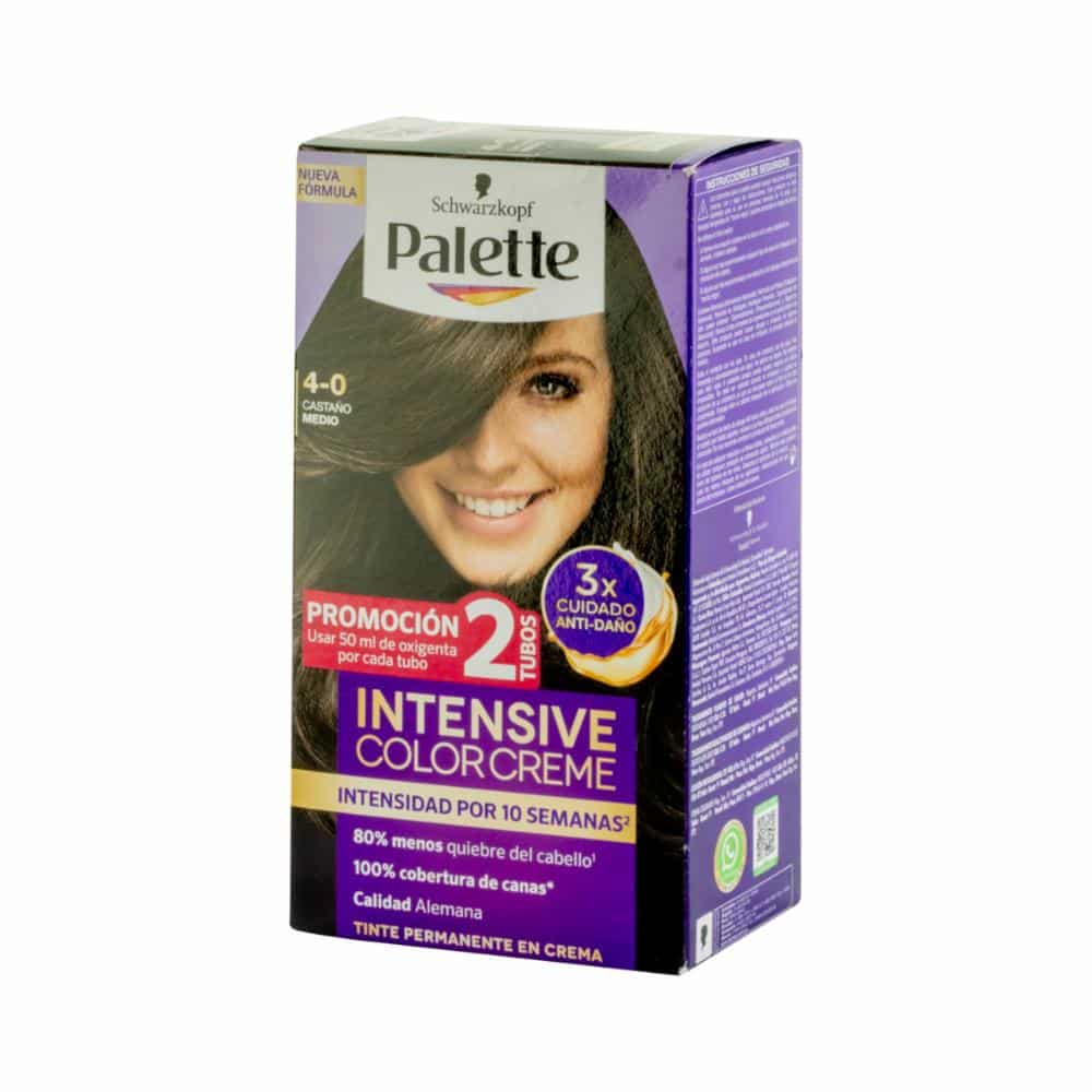 Tinte Capilar De Cabello PALETTE Color Castan Med 4-0 - Supermaxi