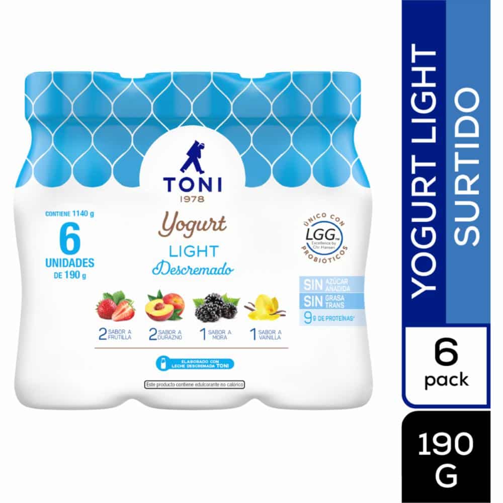 Yogurt 100 Surtido TONI 6 X 190 G - Supermaxi