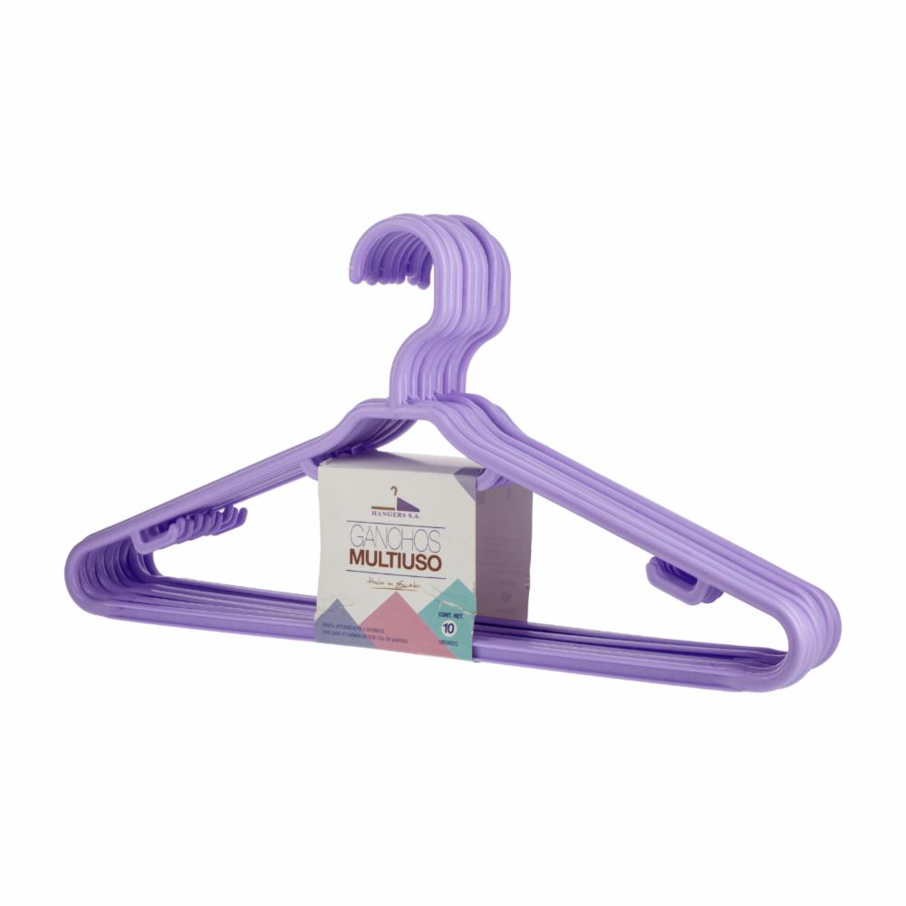 Armador Para Ropa Plástico Color Lavanda HANGERS S.A. 1 X 10 Unidades ...
