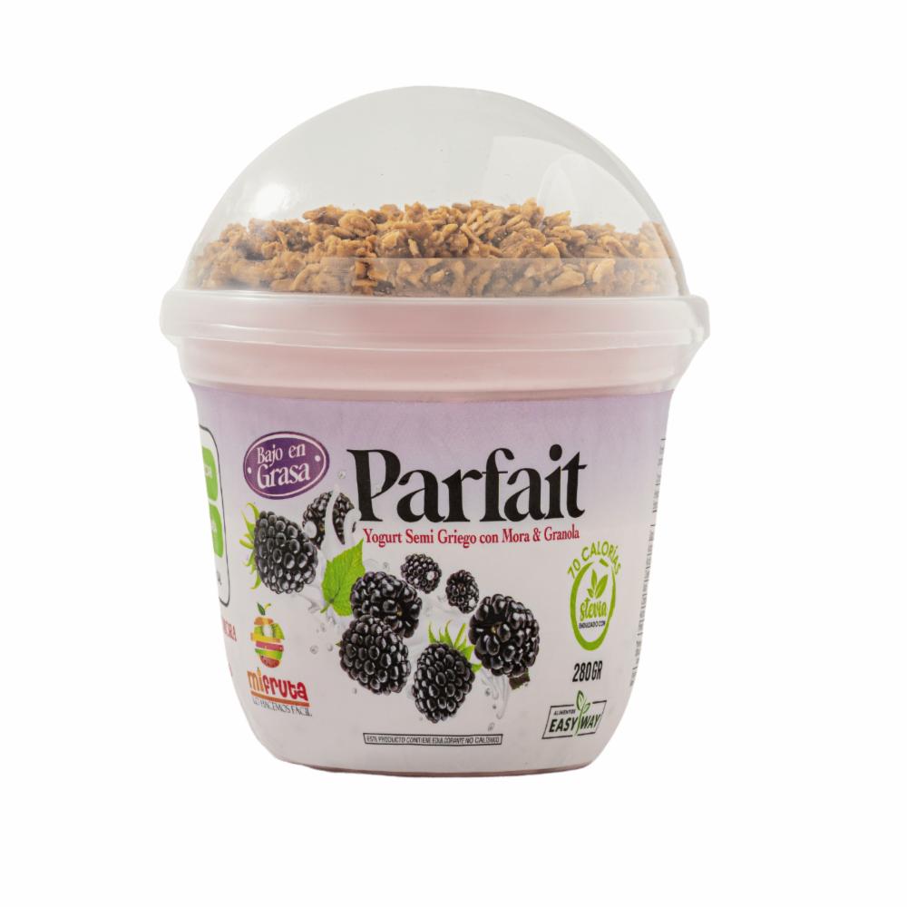 Yogurt Semi Griego Artesanal Con Mora Y Granola PARFAIT MI FRUTA 280 G ...