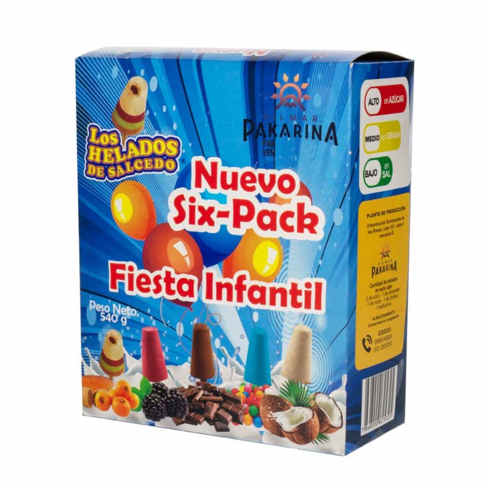 Helado Salcedo Pack Sabores LOS HELADO DE SALCEDO 6 X 90 G - Supermaxi