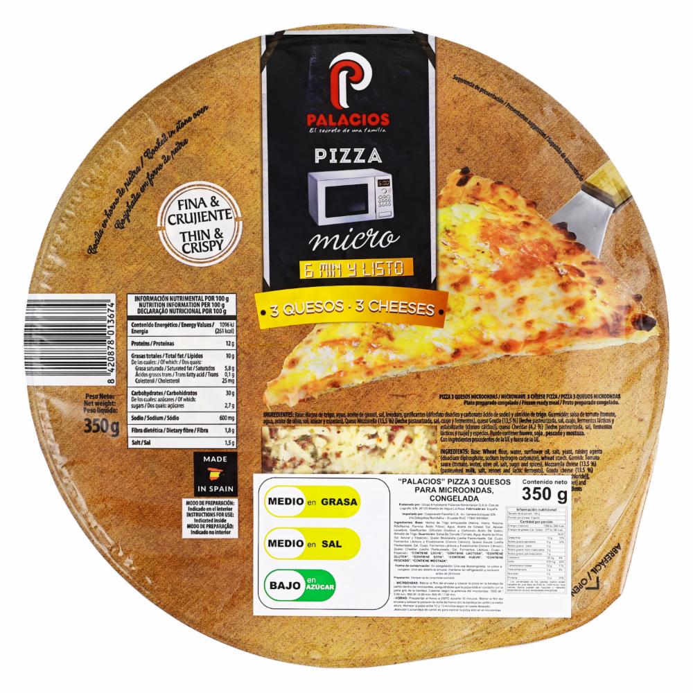 Pizza 3 Quesos PALACIOS 350 g - Supermaxi