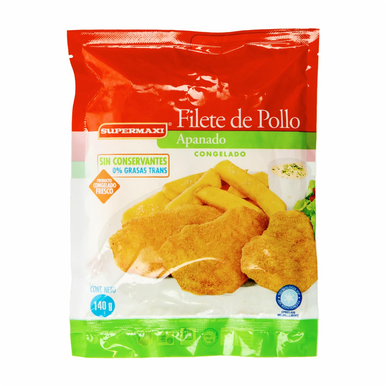 Filete De Pollo Apanado Congelado SUPERMAXI 140 G - Supermaxi