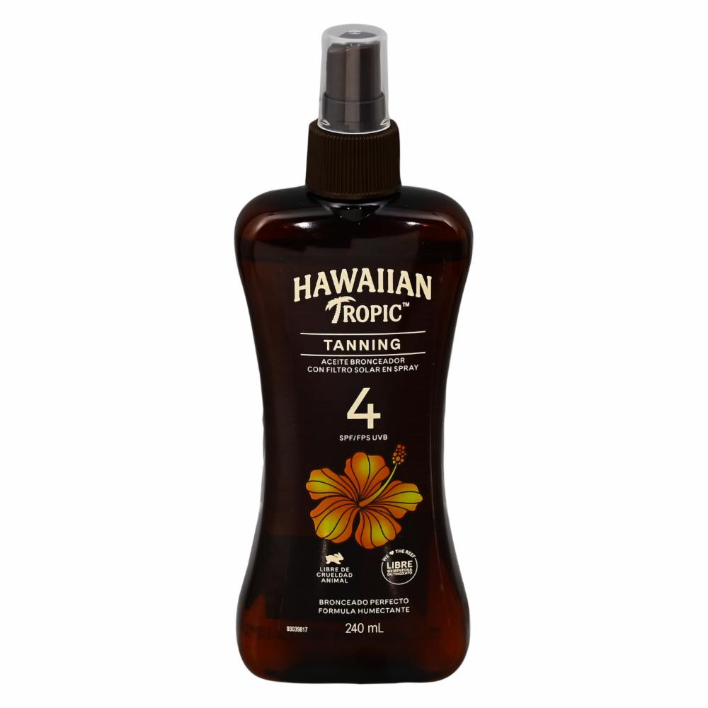 Bronceador Solar Aceite Spf 4 HAWAIIAN TROPIC 240 Ml - Supermaxi
