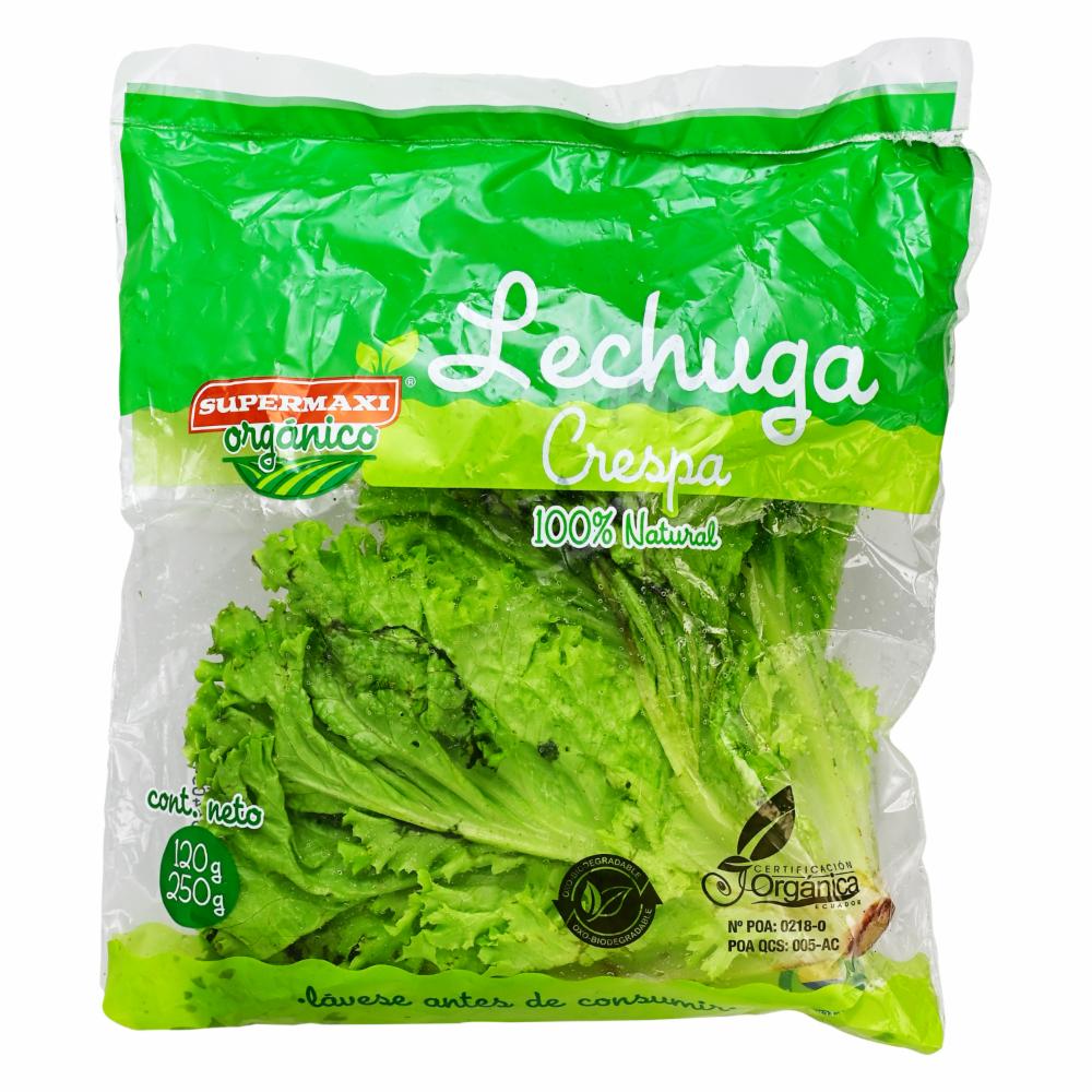 Lechuga Crespa Orgánica SUPERMAXI 120-250 G - Supermaxi