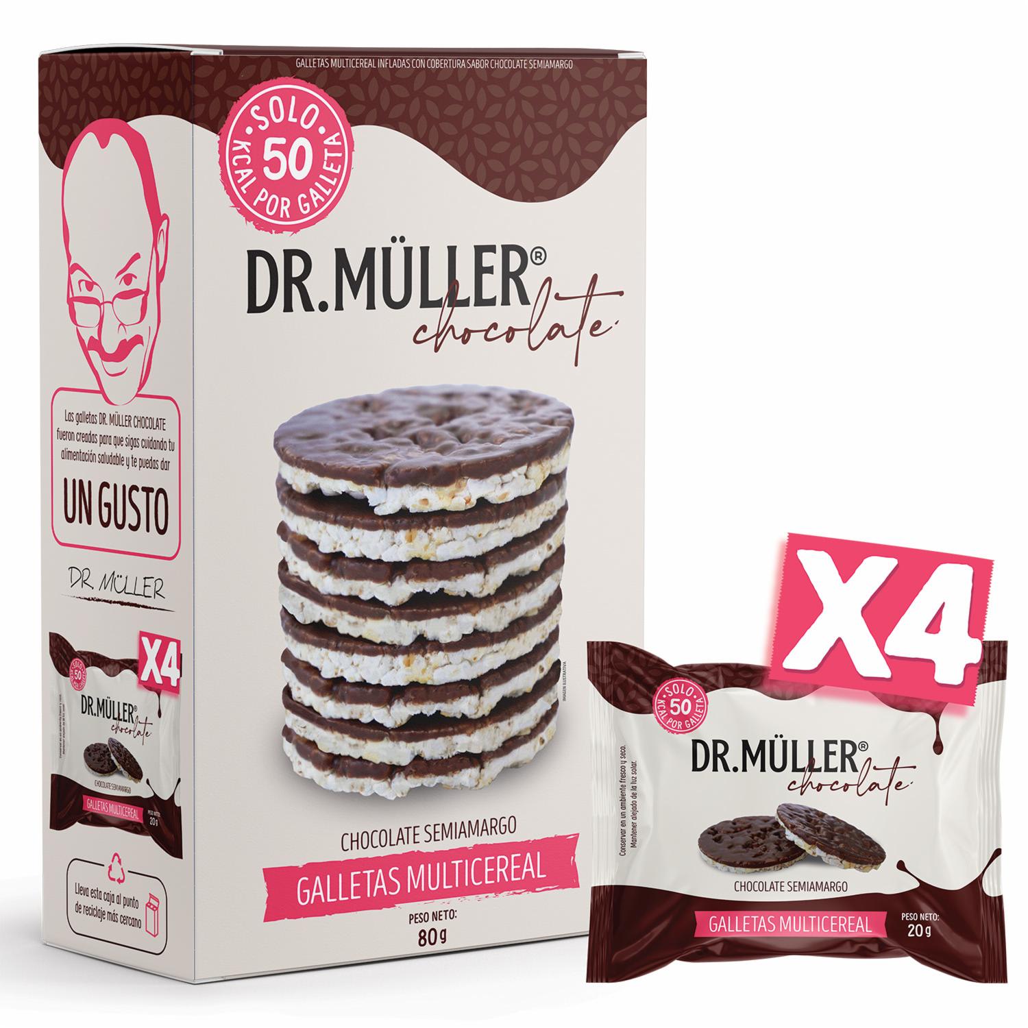 Galletas Multicereal Con Chocolate Semiamargo DR. MÜLLER 80 G - Supermaxi