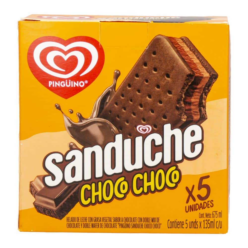 Helado Sanduche Choco Choco PINGÜINO 4 X 135 Ml - Supermaxi