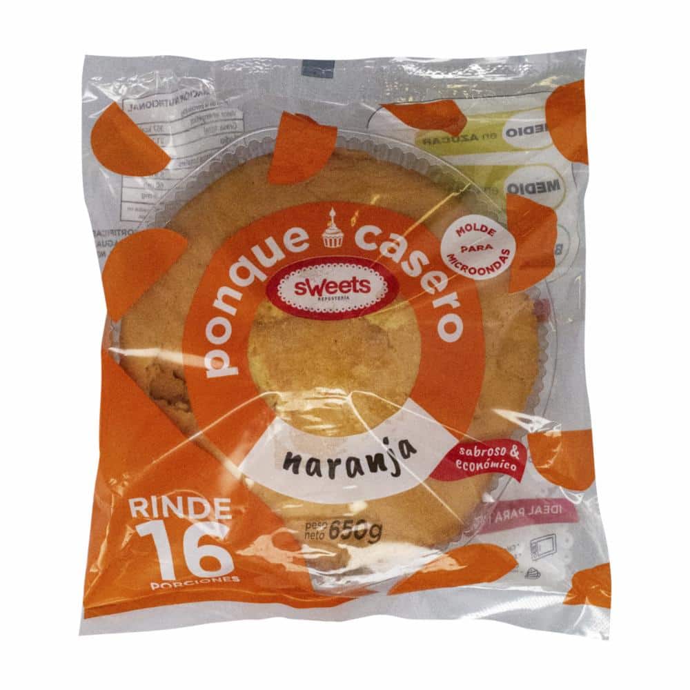 Ponqué Casero Naranja Mediano SWEETS 650 G - Supermaxi