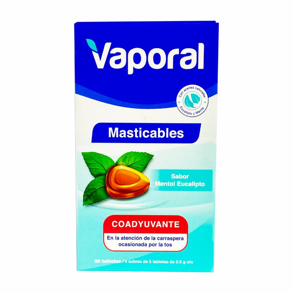 Expectorante Masticable En Tabletas Sabor Mentol Eucaliptus VAPORAL 50 ...
