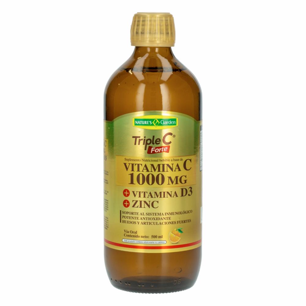 Vitamina C Triple Forte Suplemento NATURES GARDEN 500 ml - Supermaxi