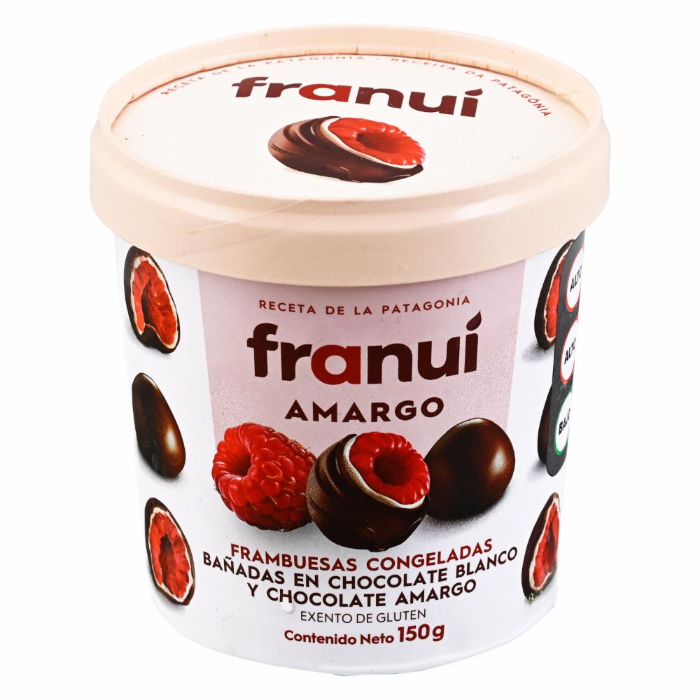 Frambuesa Congeladas Chocolate Amargo FRANUÍ 150 G - Supermaxi