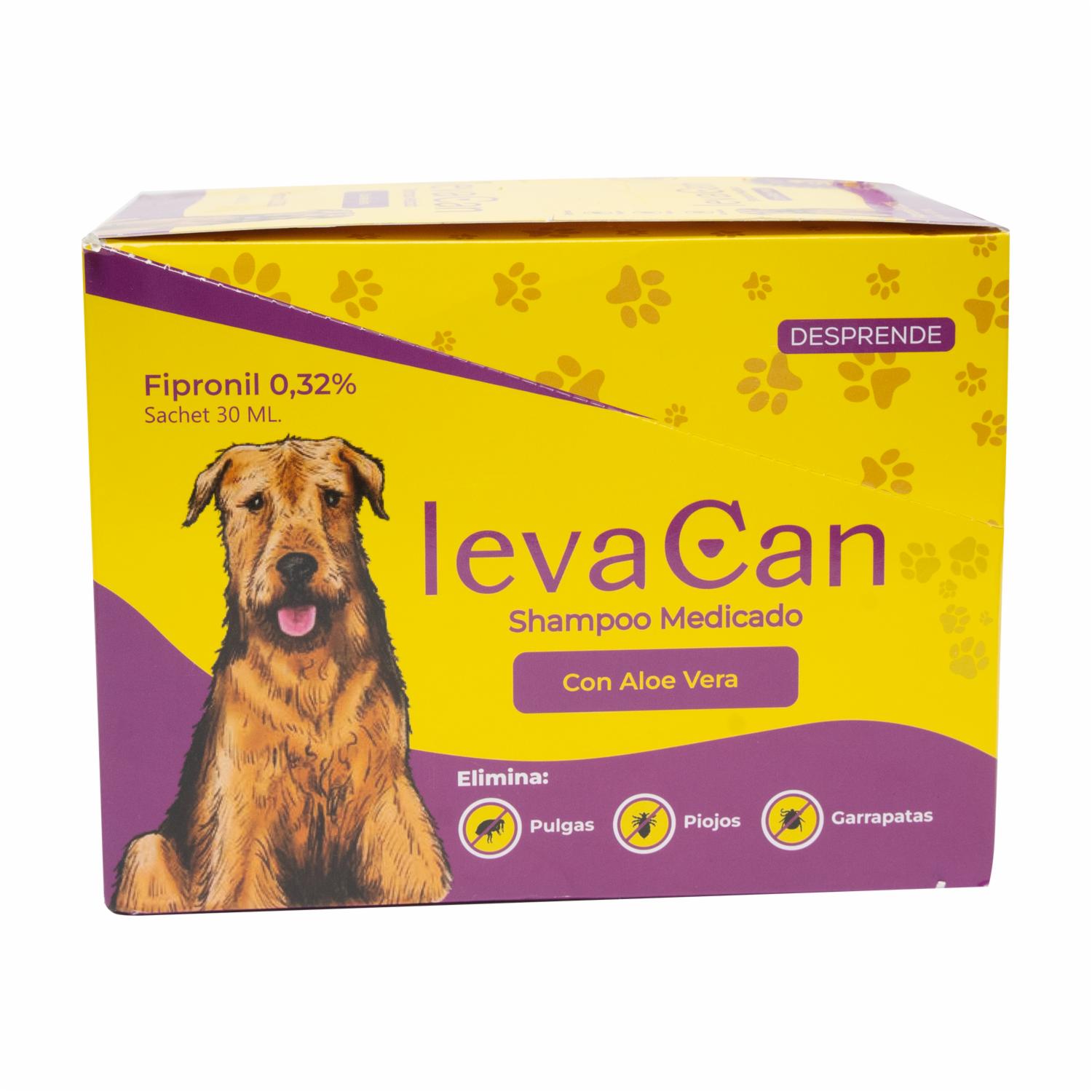 Shampoo Medicado Levacan Fipronil Sachet X 26 LEVA CAN 780 ml - Supermaxi