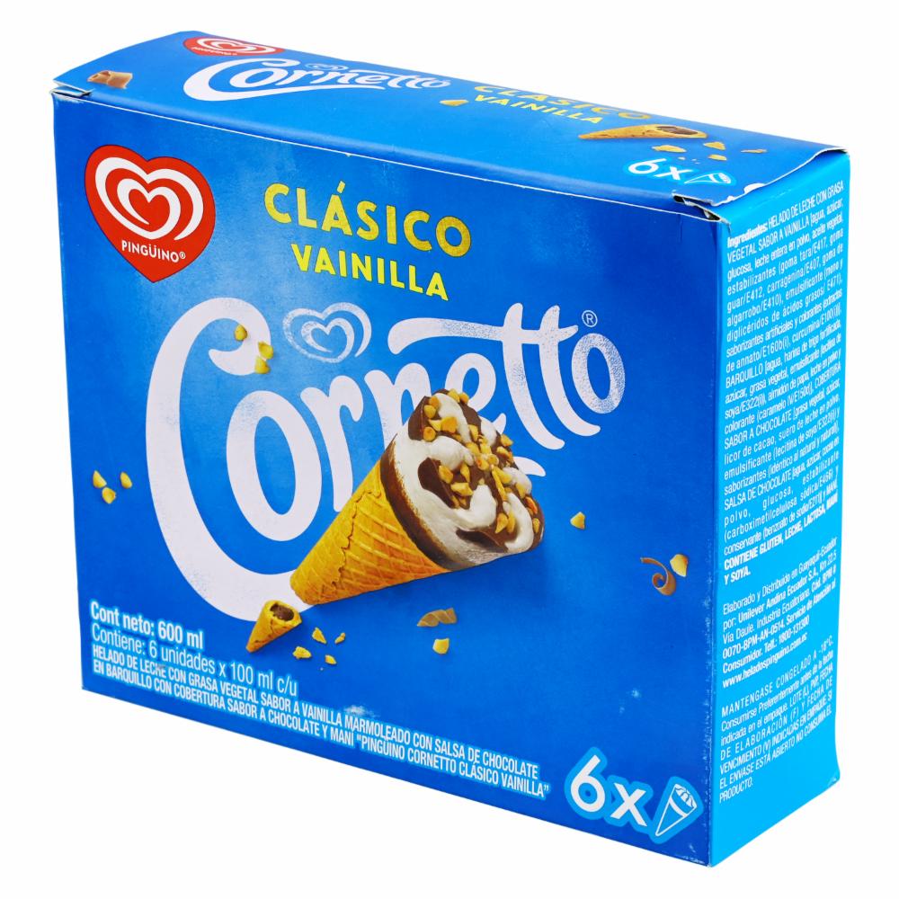 Helado Cornetto Clásico PINGUINO 6X100 Ml - Supermaxi