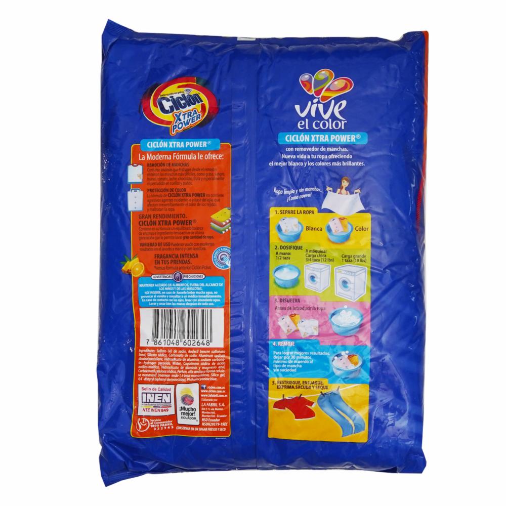 Detergente En Polvo Xtra Power Con Aroma Frutal CICLÓN 5000 G - Supermaxi