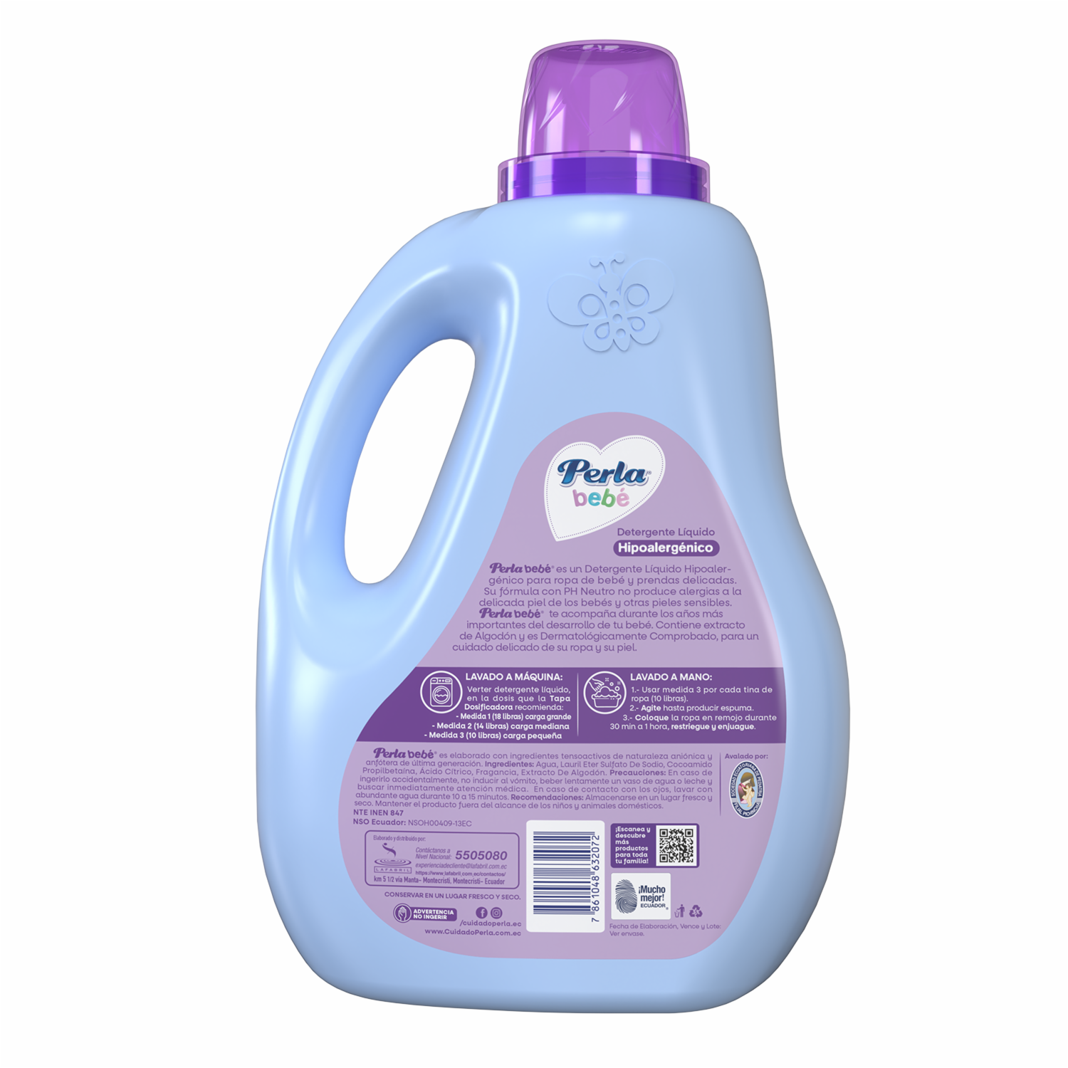 Detergente Líquido Para Bebes Pieles Sensibles PERLA 3000 Ml - Supermaxi