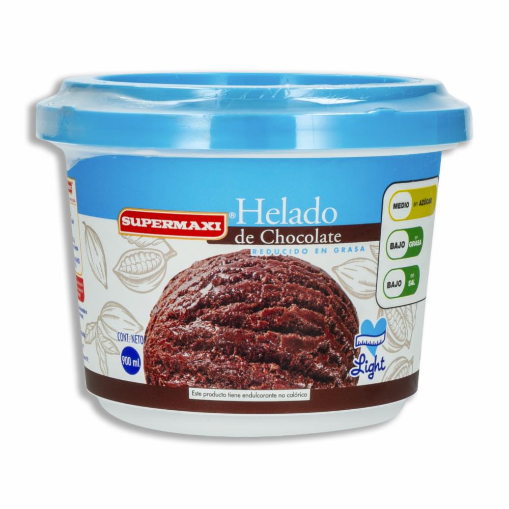 Helado Light Chocolate SUPERMAXI 900 Ml - Supermaxi