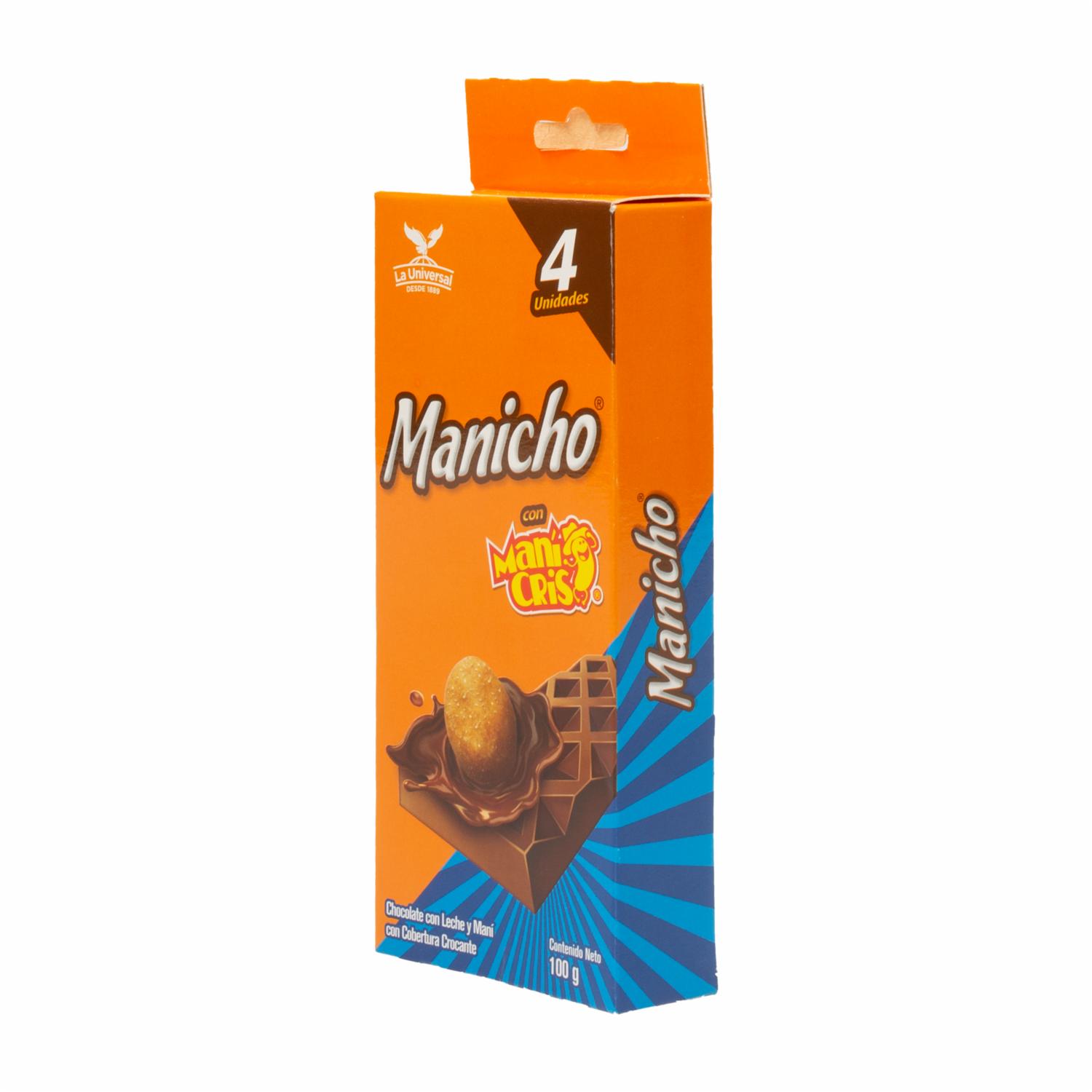 Chocolate Con Leche Y Maní Cris Con Cobertura Crocante MANICHO 100 G ...