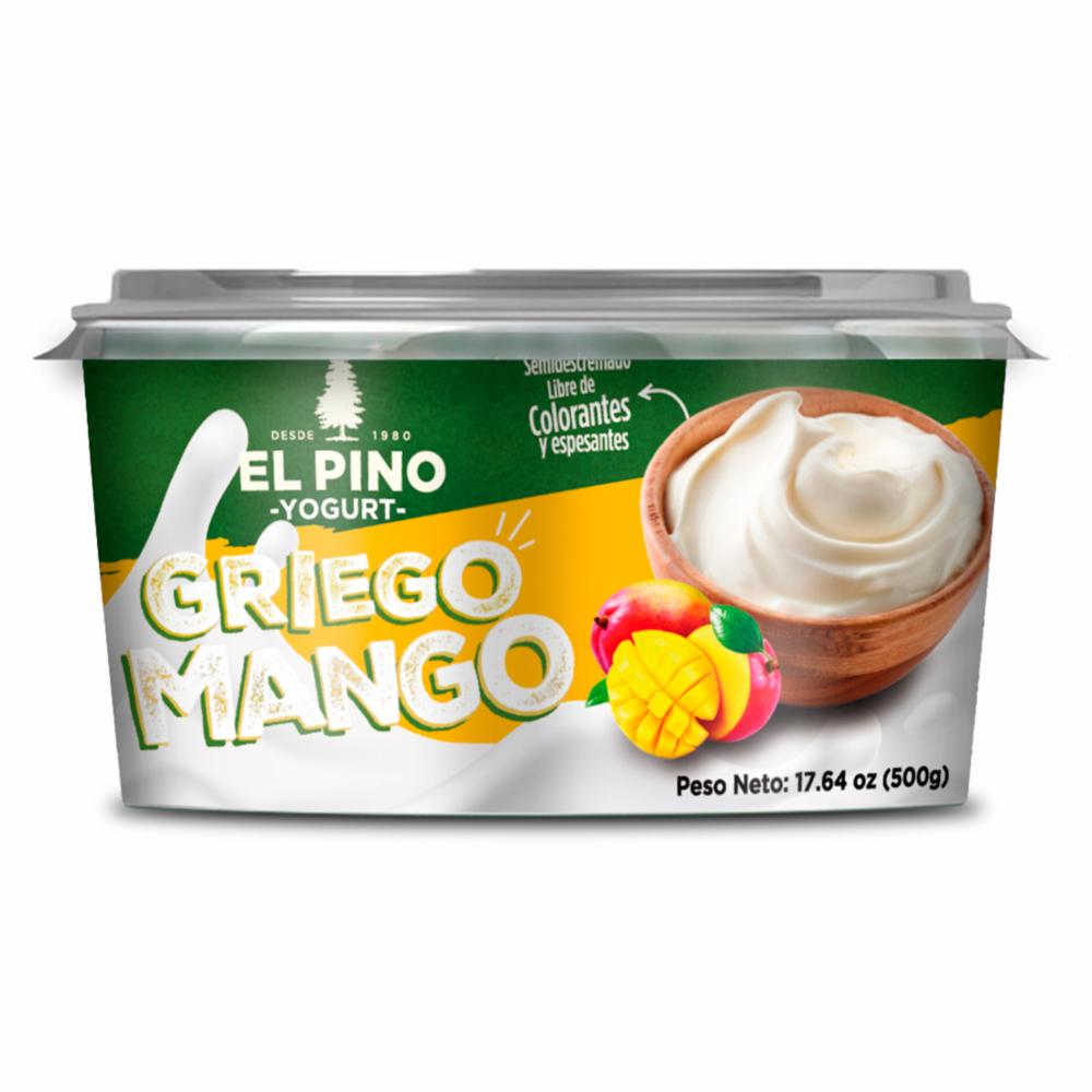 Yogurt Griego Semidescremado Mango EL PINO 500 G - Supermaxi