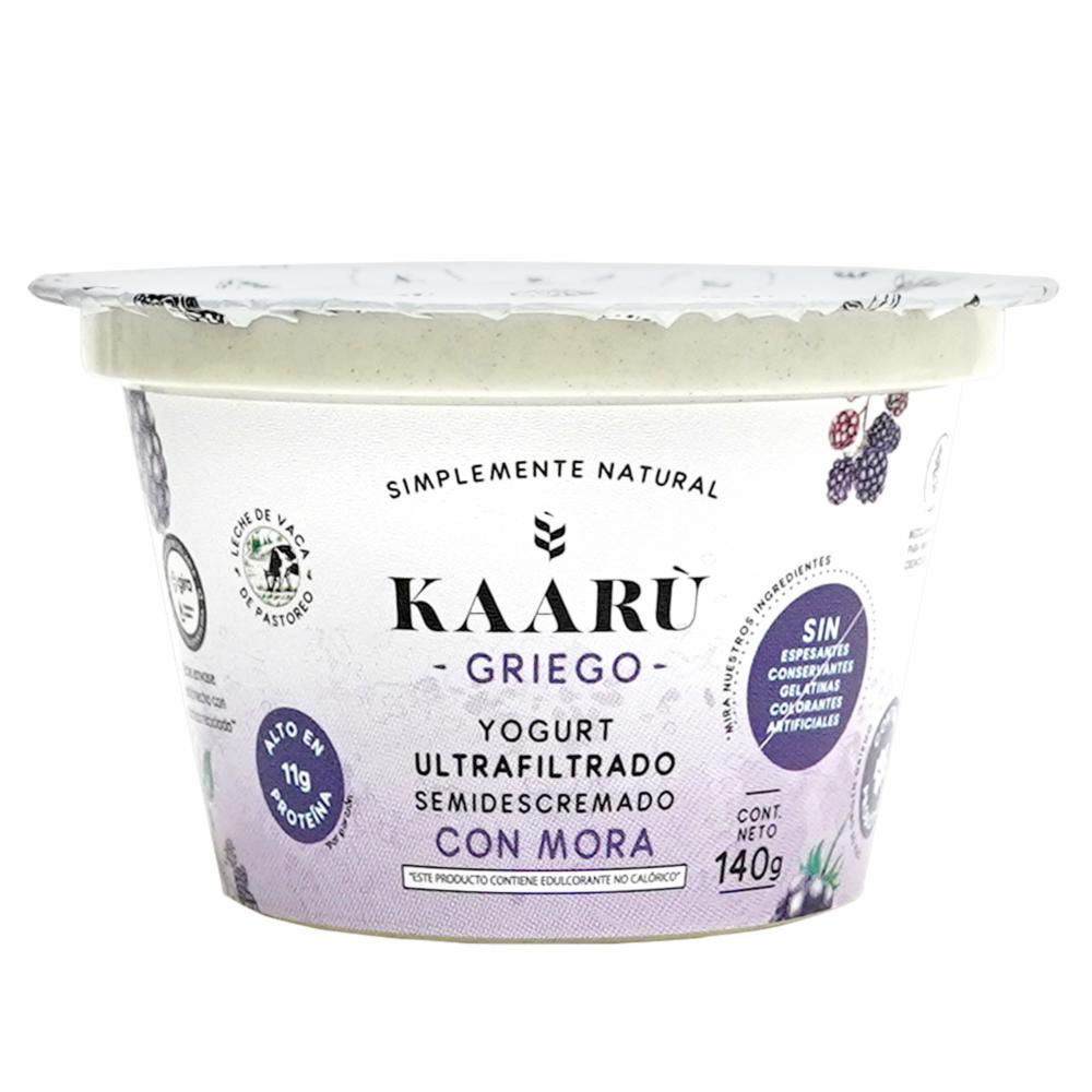 Yogurt Griego Ultrafiltrado Semidescremado Con Mora KAARÚ 140 G - Supermaxi