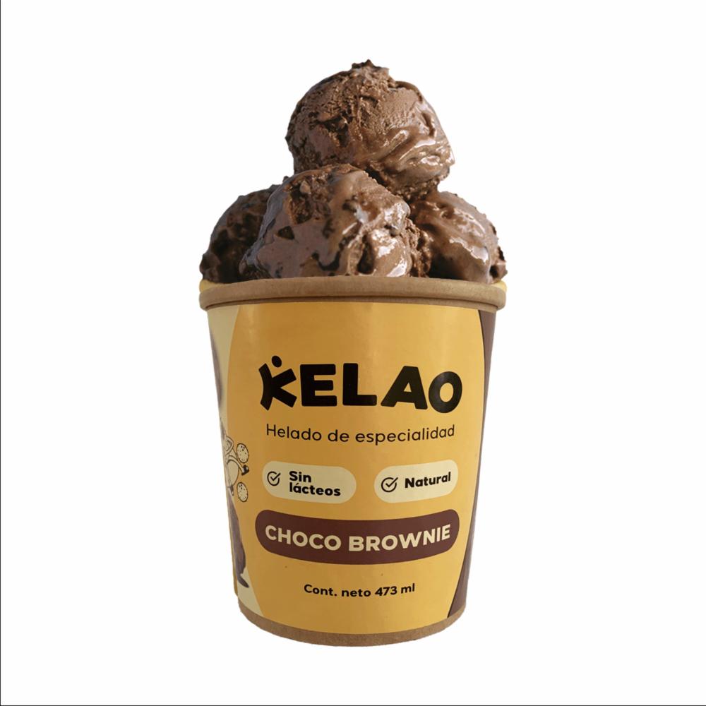 Helado Choco Brownie Sin Lácteos KELAO 473 Ml - Supermaxi