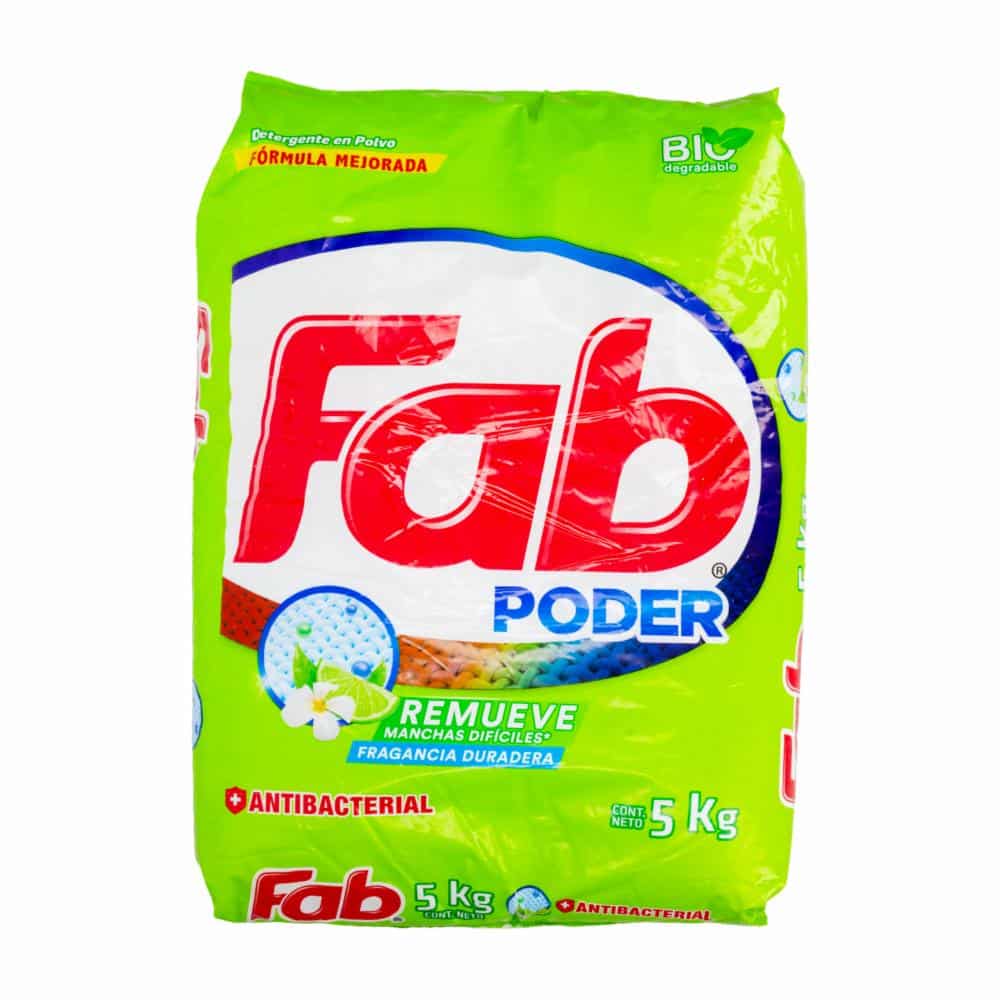 Detergente En Polvo Flores Limón FAB 5000 G - Supermaxi