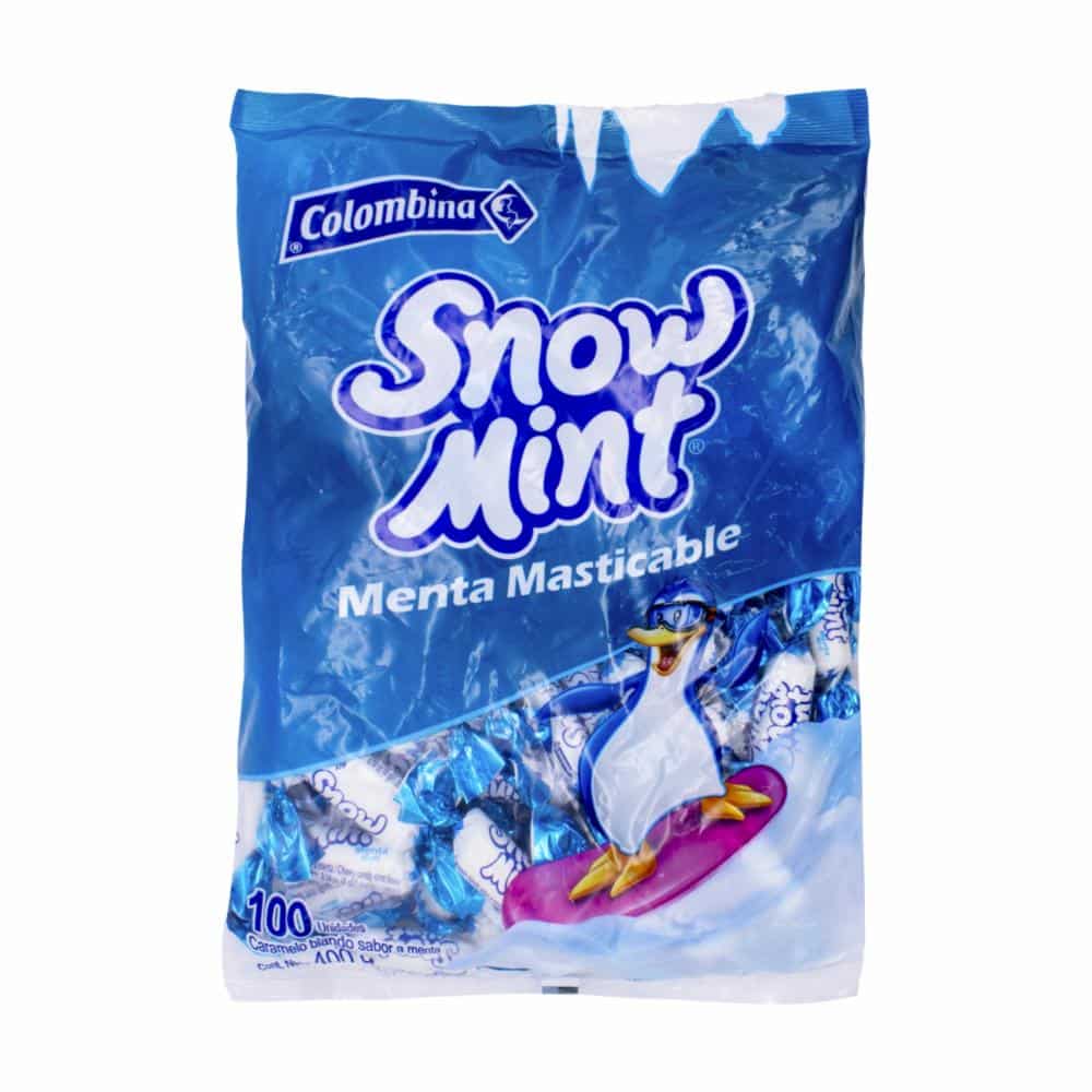 Caramelo Menta Snow Mint COLOMBINA 400 G - Supermaxi