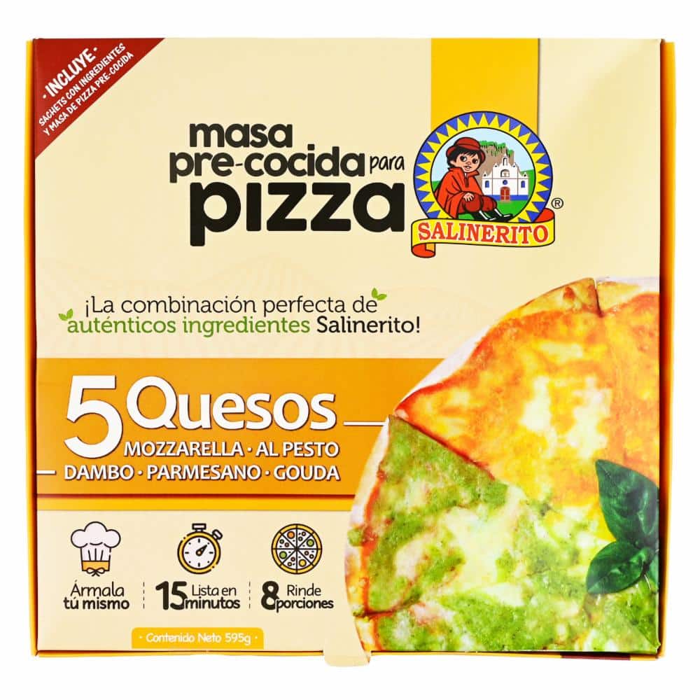 Pizza Precocida 5 Quesos SALINERITO 595 G - Supermaxi