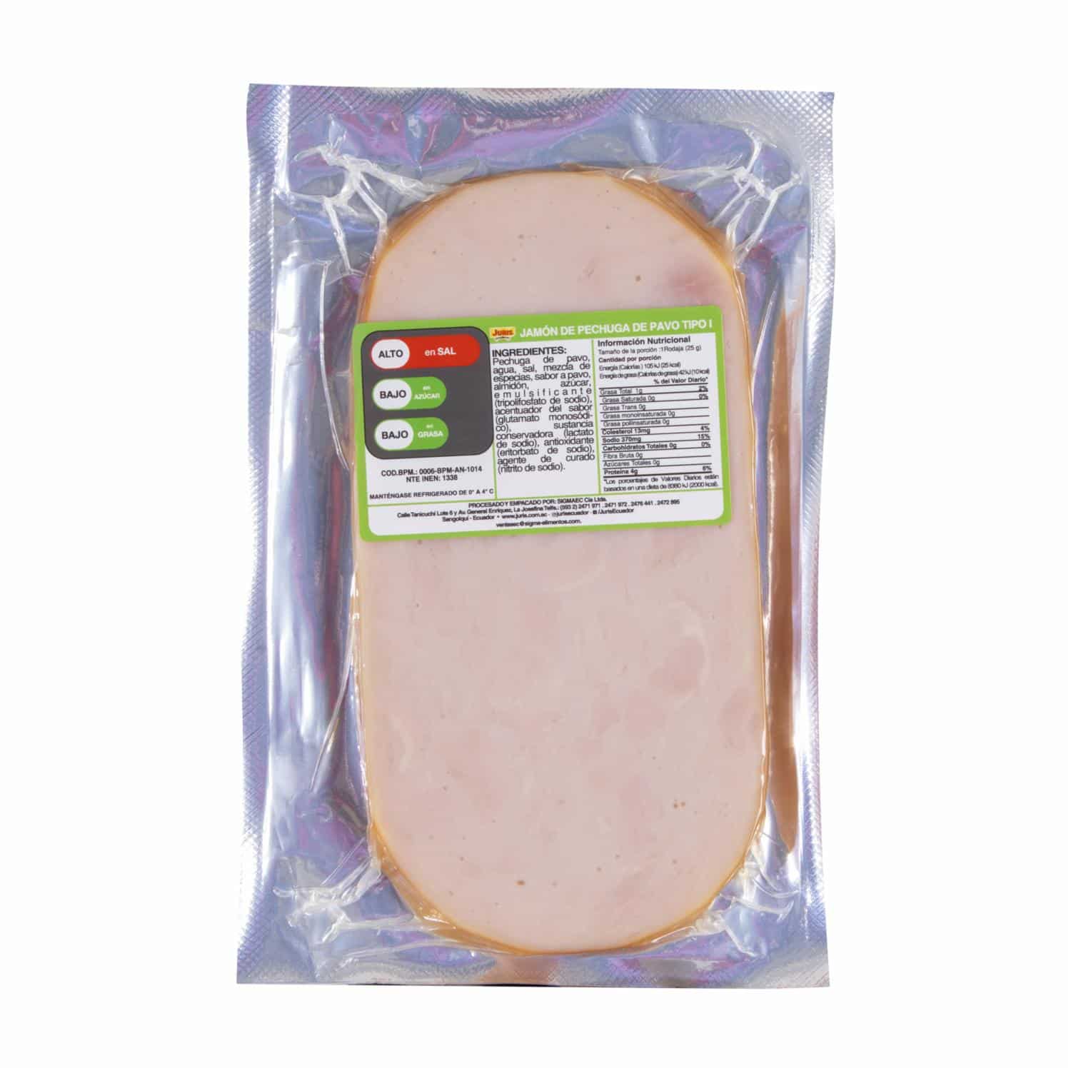 Jamón De Pechuga De Pavo Tipo I JURIS 200 G - Supermaxi