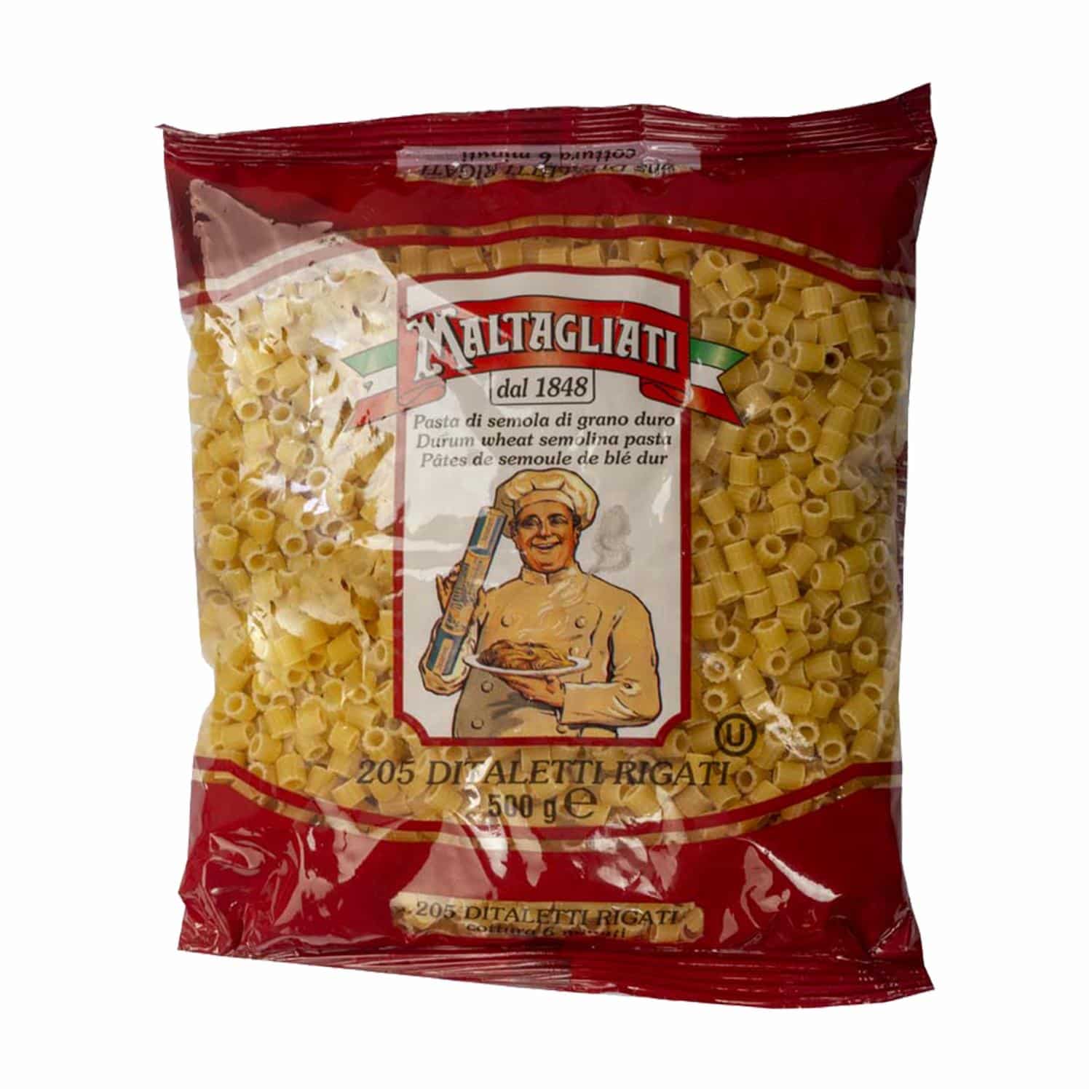Pasta De Fideo Ditaletti Rigati MALTAGLIATI 500 g - Supermaxi