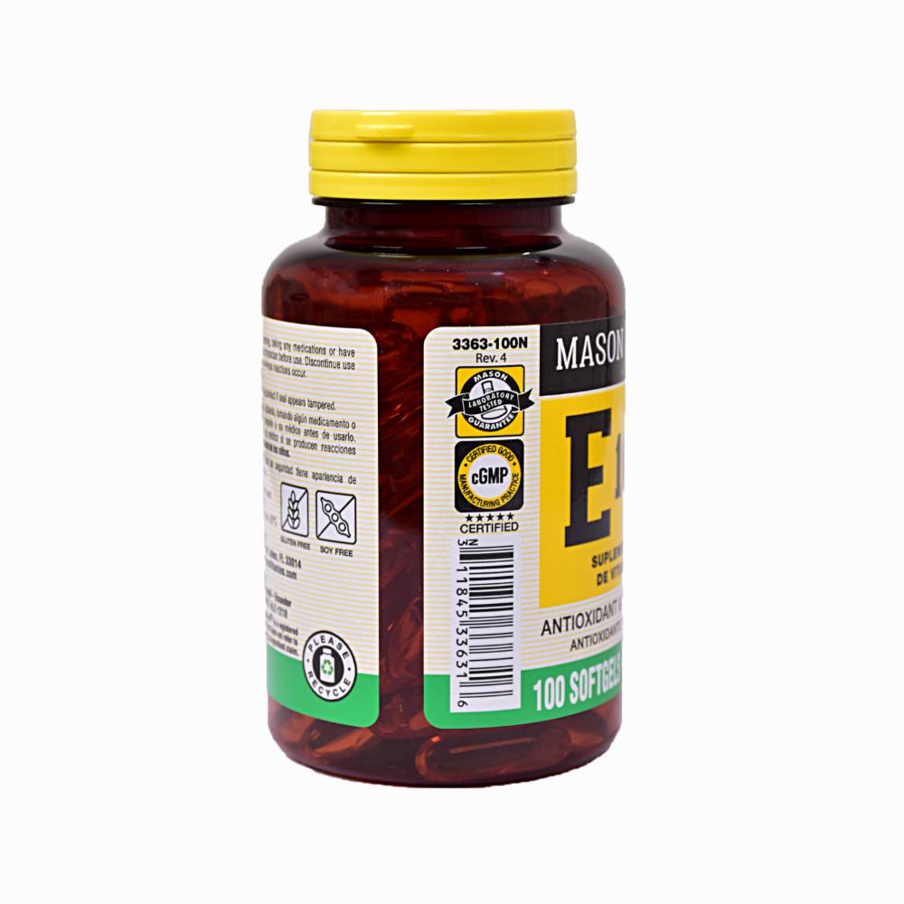 Vitamina E Softgels 1000 Iu MASON NATURAL 100 Uds - Supermaxi