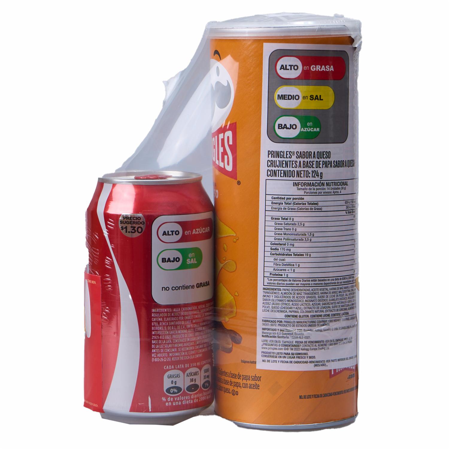 Pack Papas Fritas Coca Cola En Lata PRINGLES 2 X 62 G - Supermaxi
