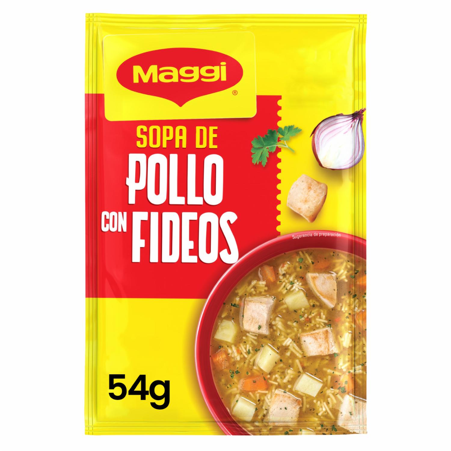 Sopa De Pollo Instantánea Con Fideos MAGGI 54 G - Supermaxi