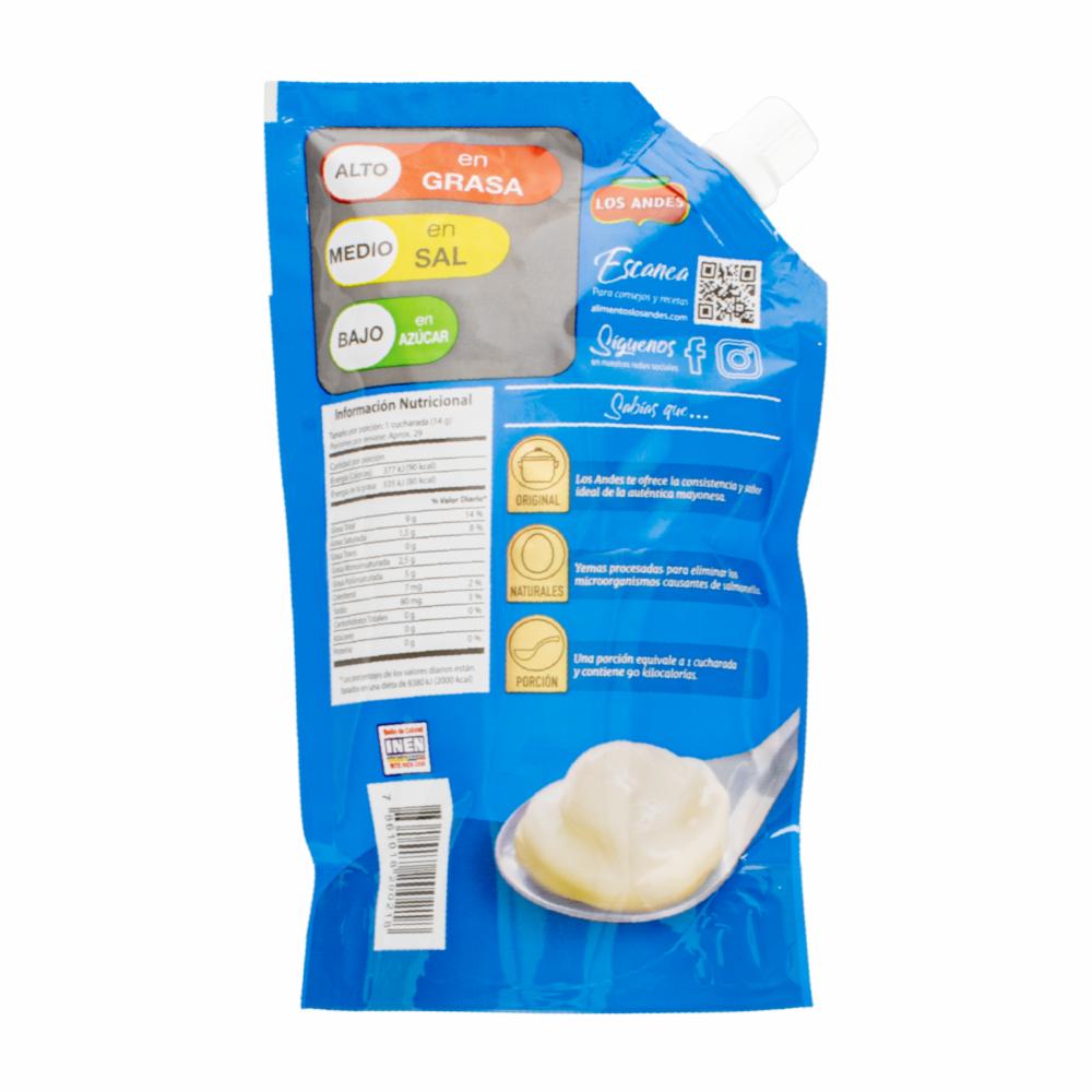 Mayonesa Natural Econopack LOS ANDES 400 G - Supermaxi