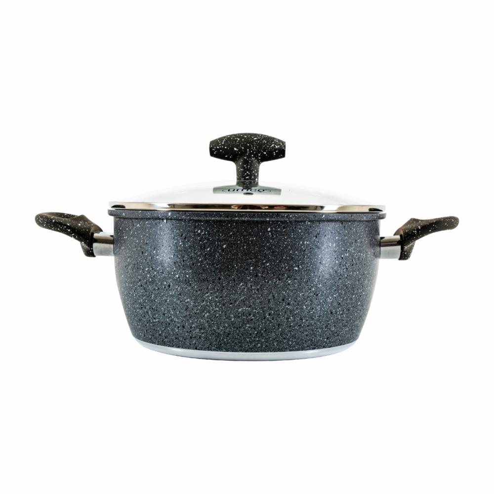 Olla Caldero De Inducción Black Stone Plus UMCO 24 Cm - Supermaxi