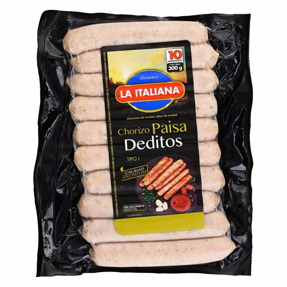 Chorizo Paisa Deditos LA ITALIANA 300 G - Supermaxi