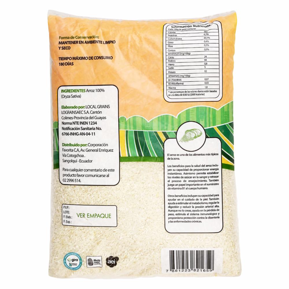 Arroz Blanco Pilado Natural EL ARTESANAL 5 Kg - Supermaxi