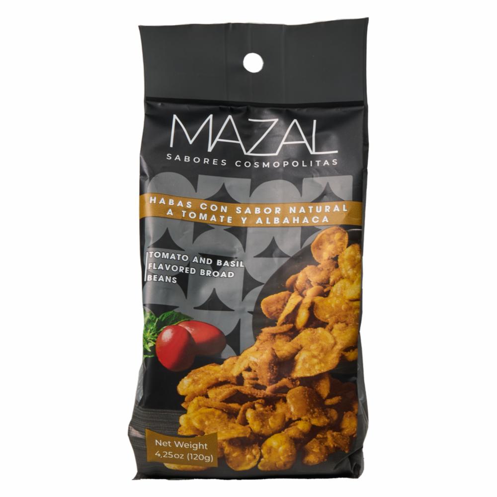 Habas Tostadas Con Sabor Natural A Tomate Y Albaca MAZAL 120 G - Supermaxi