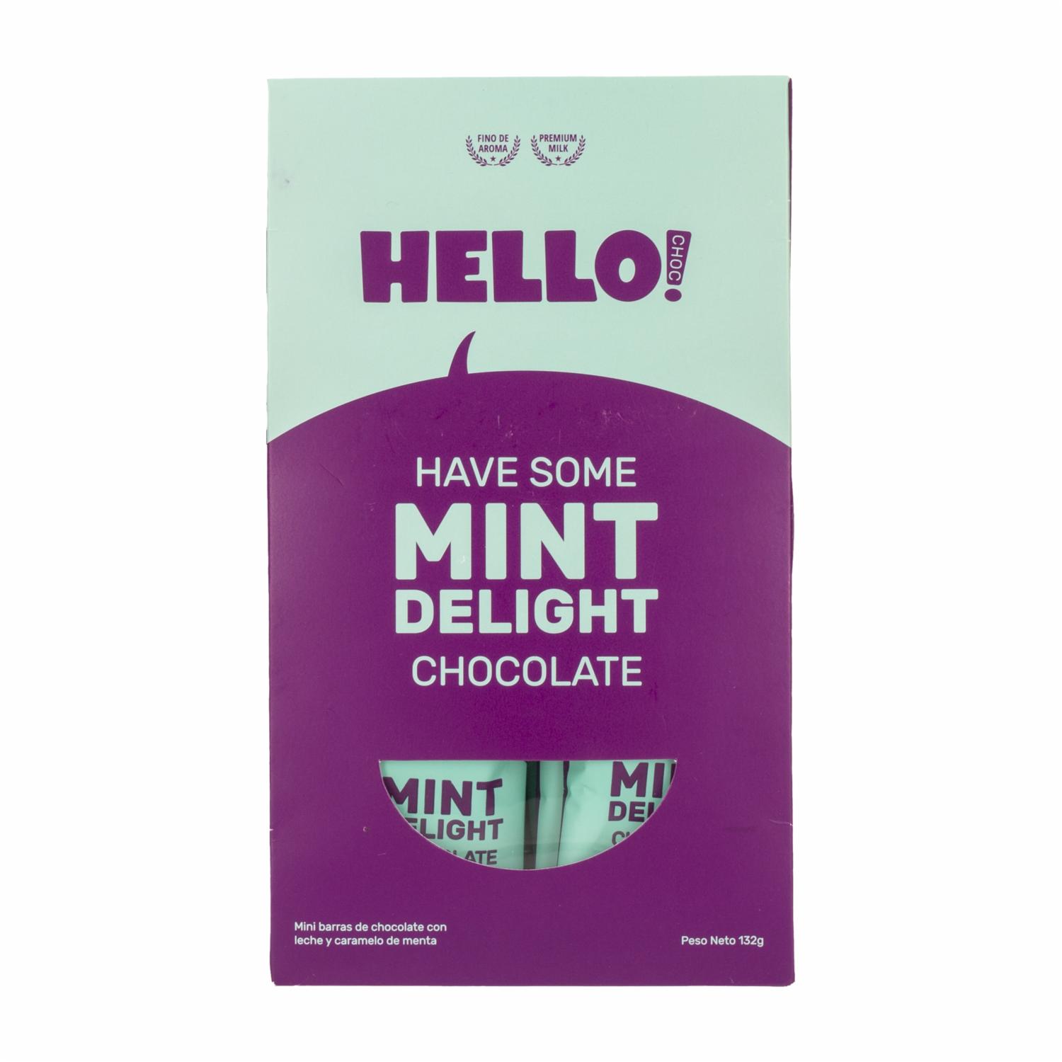 Chocolate Mini Barras Con Menta HELLO CHOC 132 G - Supermaxi