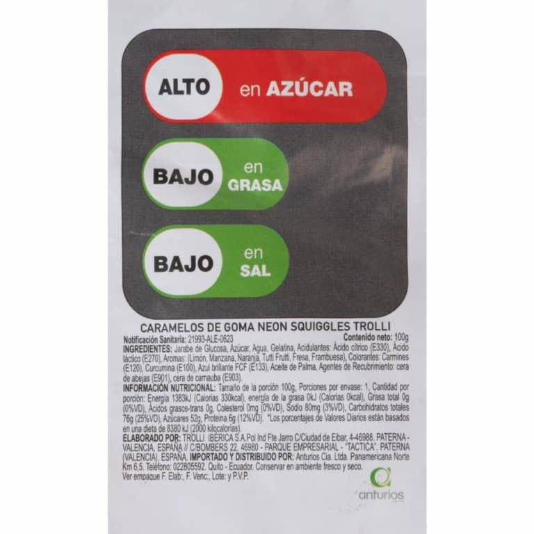 Gomitas Neón Squiggles TROLLI 100 G - Supermaxi